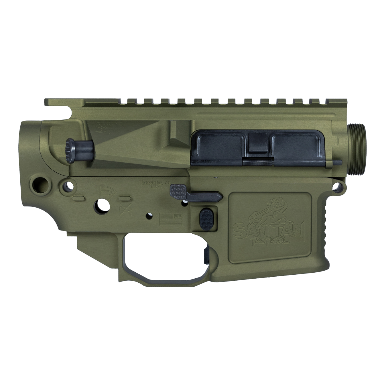 PILLAR Billet Receiver Combo – Olive Drab Green | San Tan Tactical