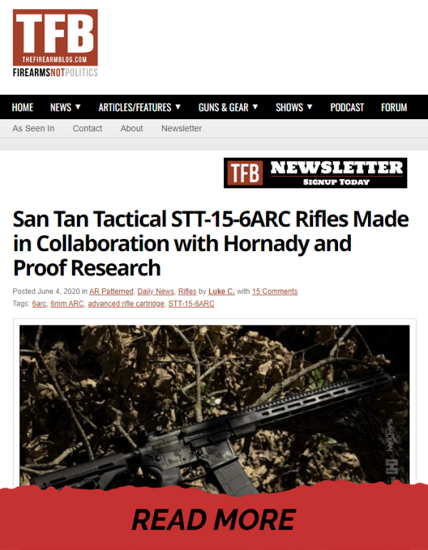 The Firearm Blog: San Tan Tactical STT-15-6ARC Rifles Made in ...